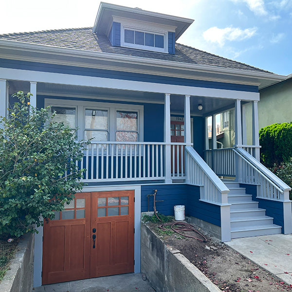 Blue House Exterior - Zeus Design Build